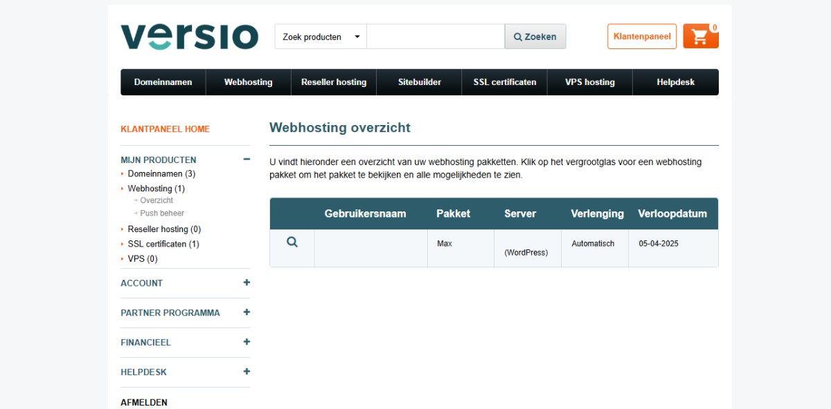 Versio review [Ontzettend prijzige webhosting] - Hostingnerd