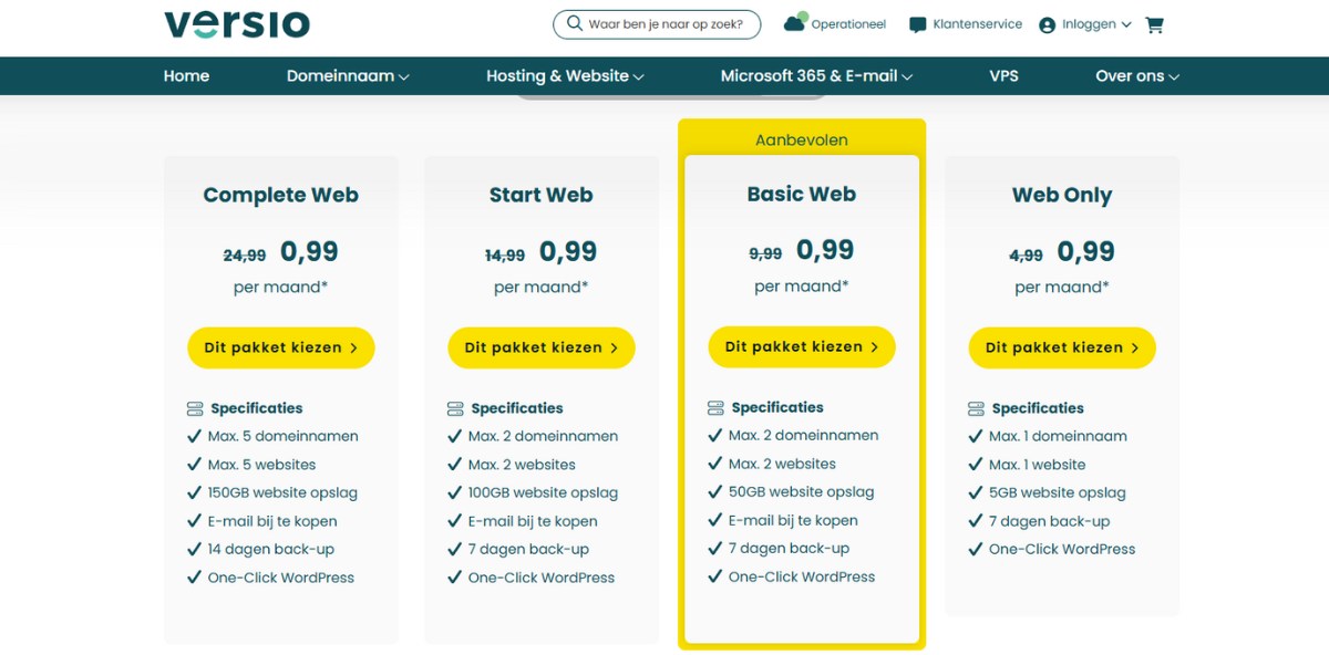 Versio review [Ontzettend prijzige webhosting] - Hostingnerd